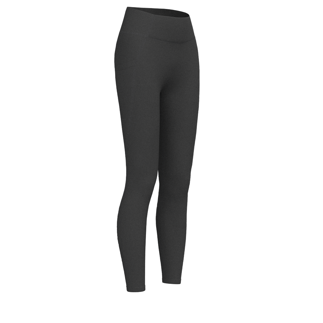 W No-Front Seam Pocket Legging - Luxe Brushed R - Black – Tokalon Clothing